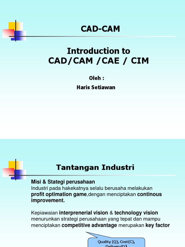 Materi 1 - Pengenalan CADCAM | PDF | Komputer