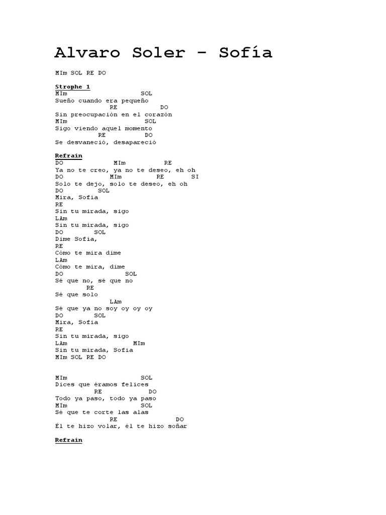 Alvaro Soler, Sofía | PDF