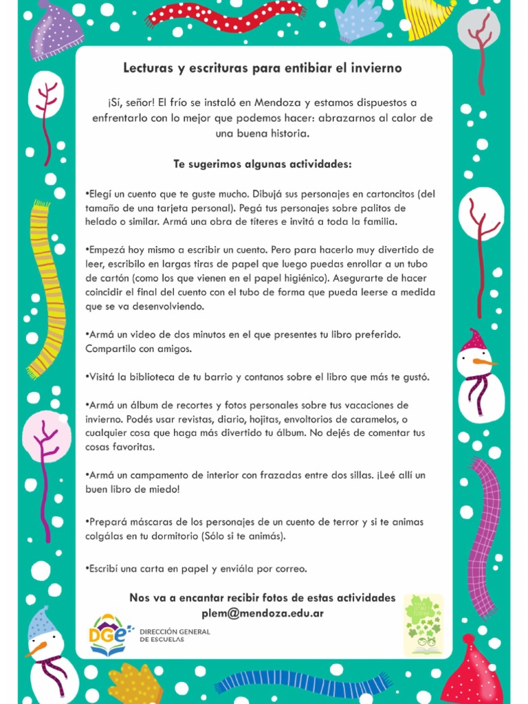 Lecturas y Escrituras para Entibiar El Invierno | PDF