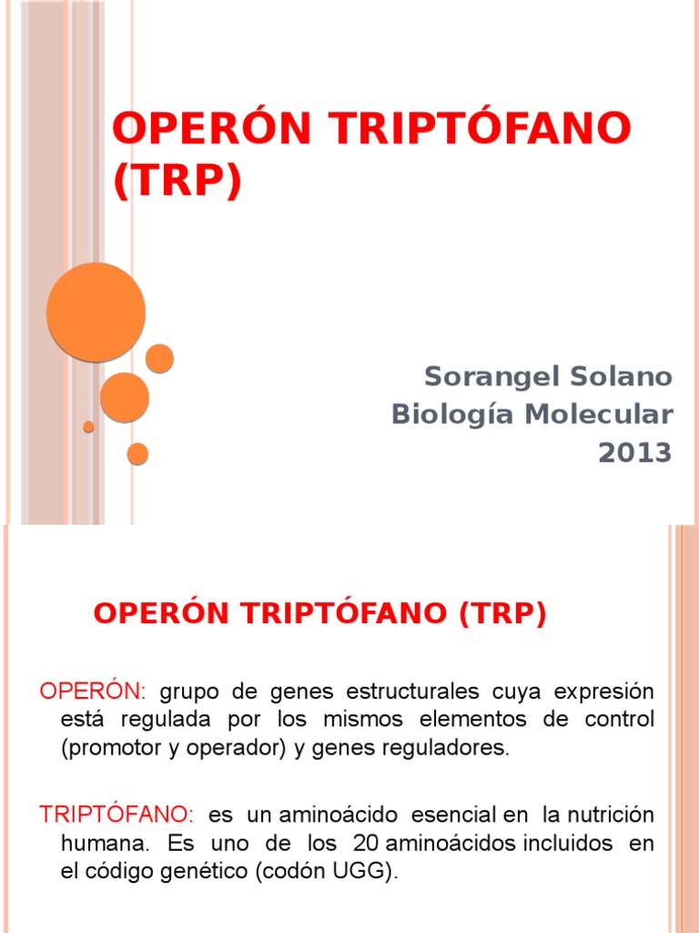 OPERÓN TRIPTÓFANO (TRP) | PDF