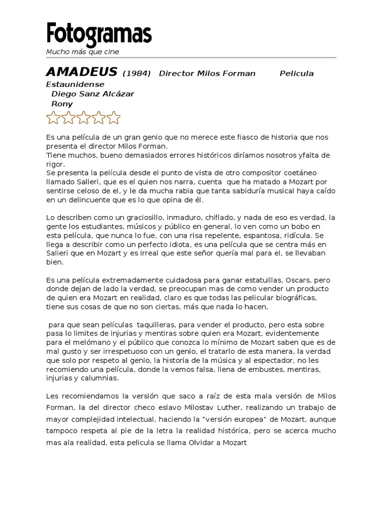 Plantilla para Crítica de Cine | PDF