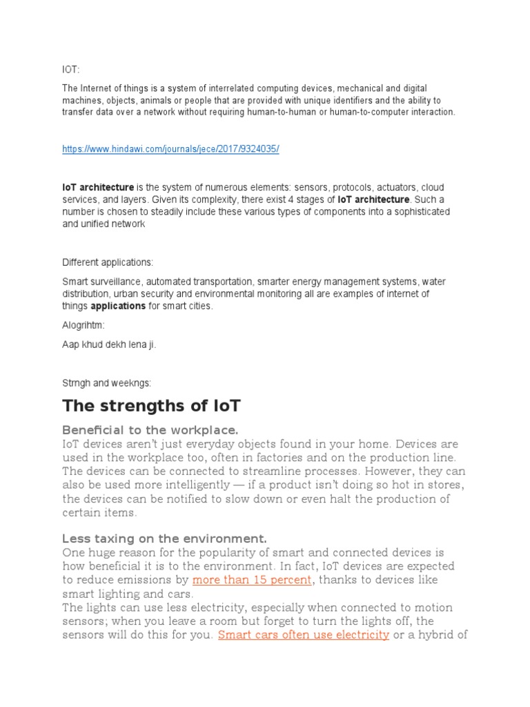 Iot Assignment Notes On Iot Pdf Internet Of Things Systems Theory