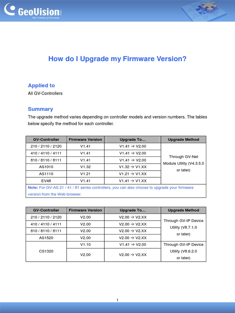GV-Controller Firmware Upgrade Guide | PDF | Login | Booting