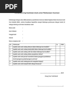 Form Skrining Kesehatan Anak Usia Sekolah - SD | PDF