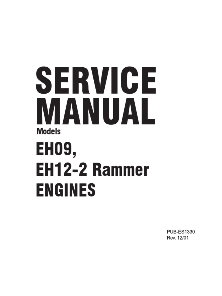 Manual de Taller ROBIN EH12-2 PDF | PDF | Piston | Horsepower