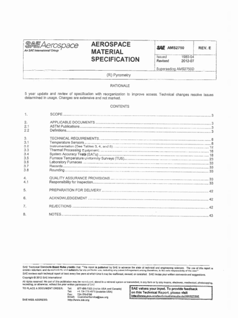 AMS 2750 Revision E PDF | PDF