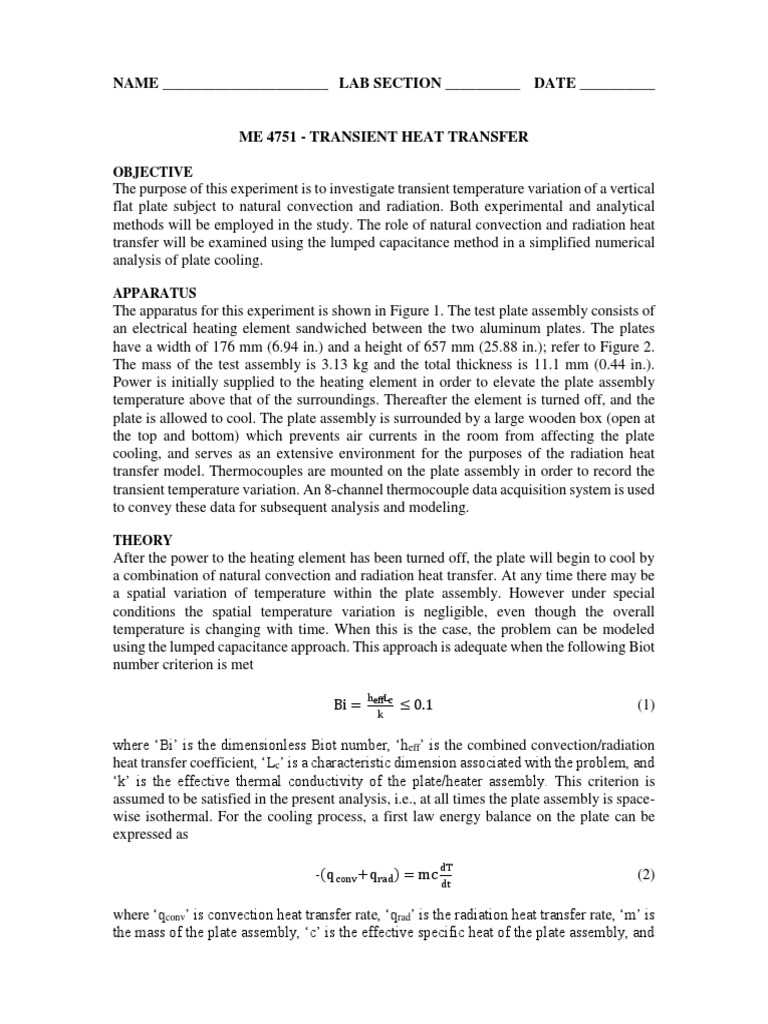 Transient Heat Transfer | PDF | Heat Transfer | Heat