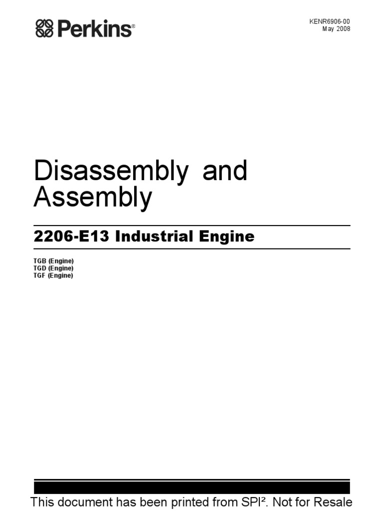 PERKINS 2206-E13 Desarm. Armado 2008 | PDF | Internal Combustion Engine ...