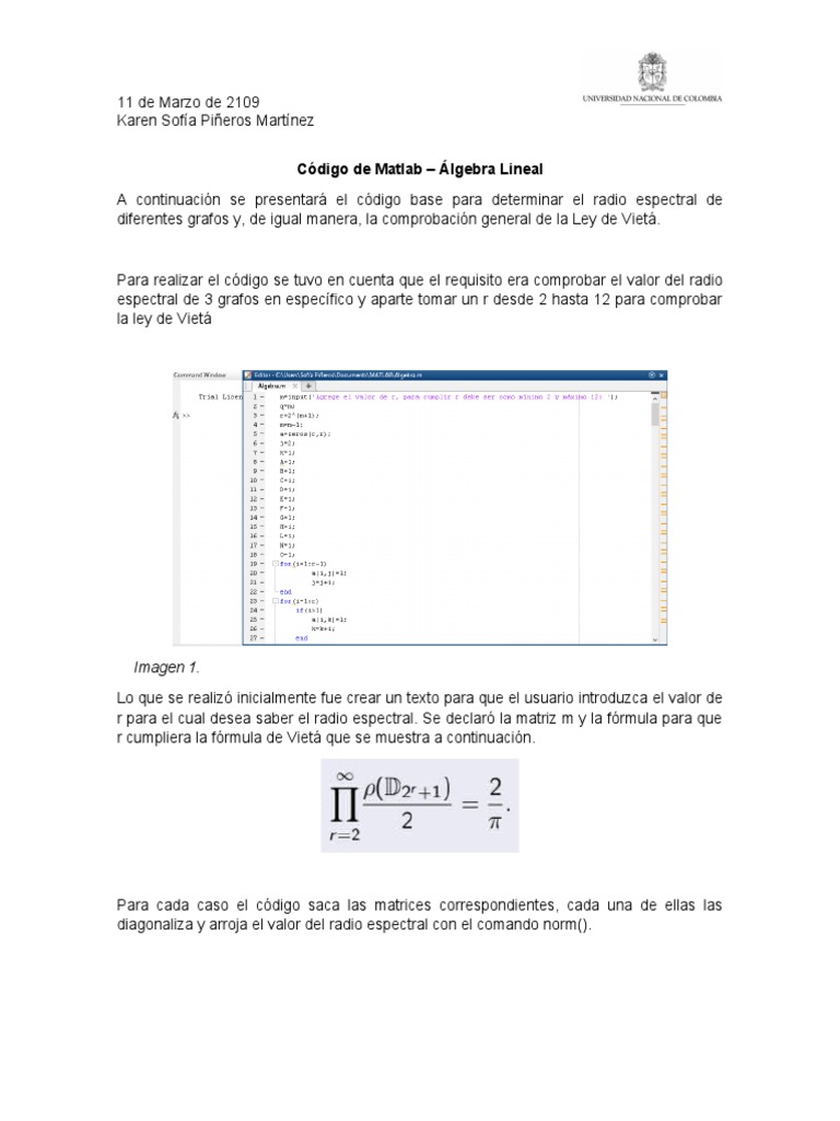 Código de Matlab | Descargar gratis PDF | Matriz (Matemáticas ...