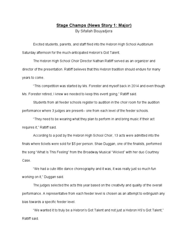 Stage Champs | PDF | Entertainment | Performing Arts