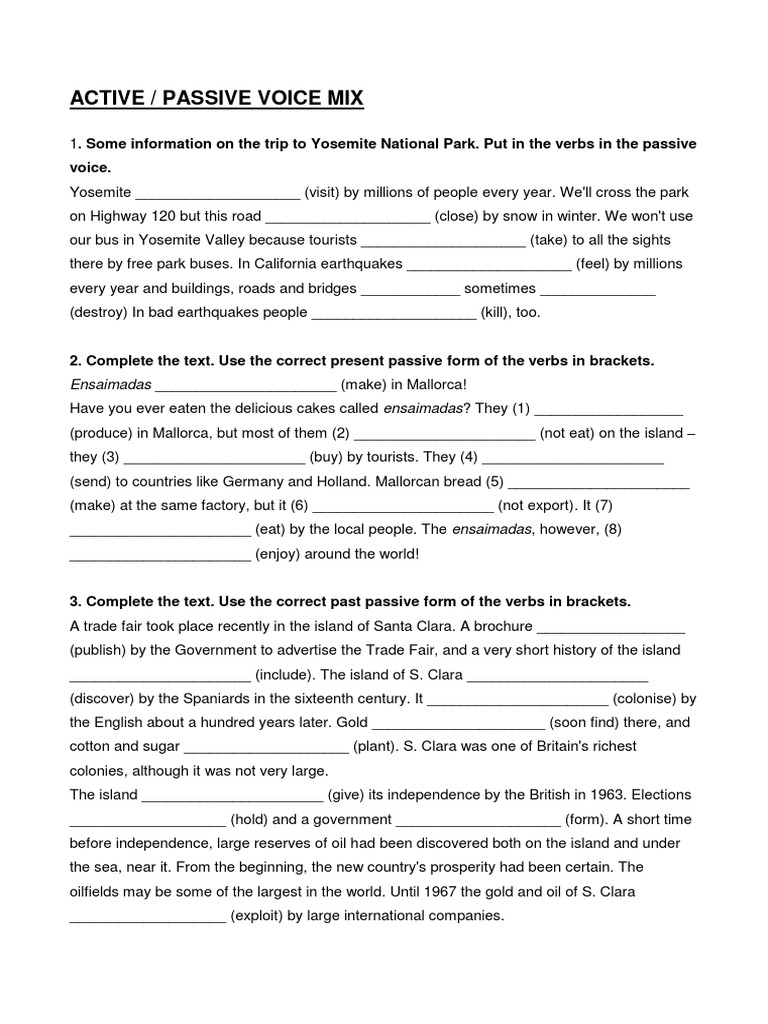 Passive Voice Exercises | PDF | Whisky | Brewing