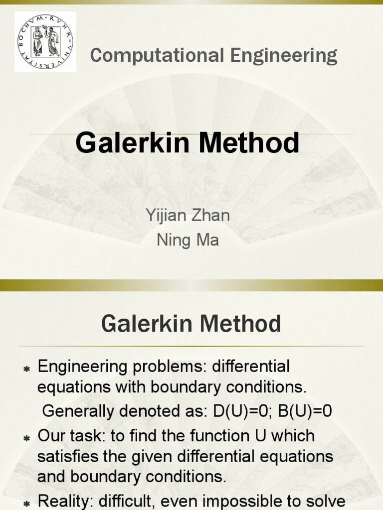 Galerkin Method Pdf Basis Linear Algebra Function Mathematics