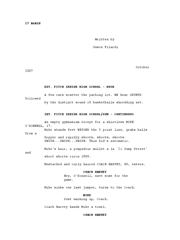 17 AGAIN - Script | PDF