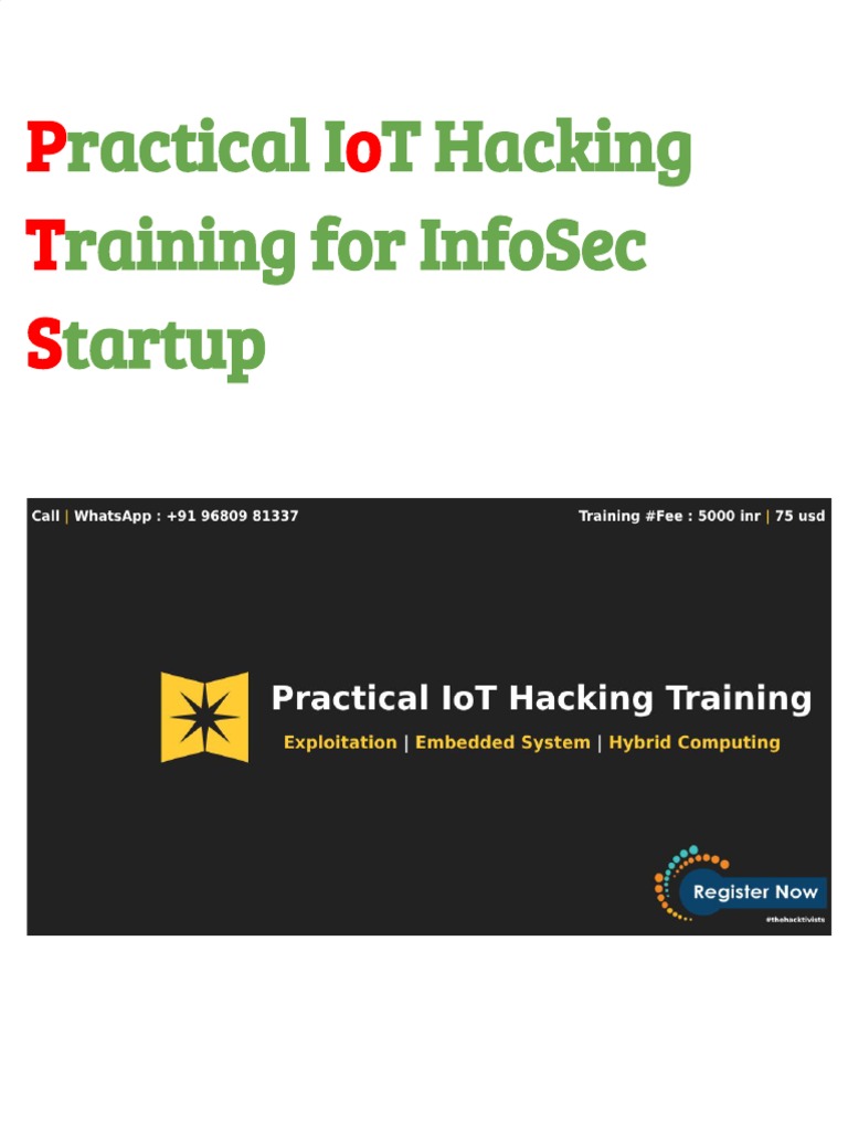 Practical Iot Hacking Training For Infosec Startup Pdf 7026