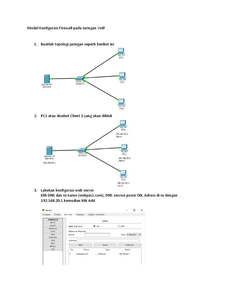 Modul Konfigurasi Firewall Pada Jaringan VoIP | PDF
