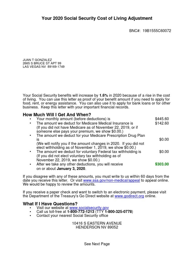 Your 2020 Social Security Cost of Living Increase 2019 | Download Free ...