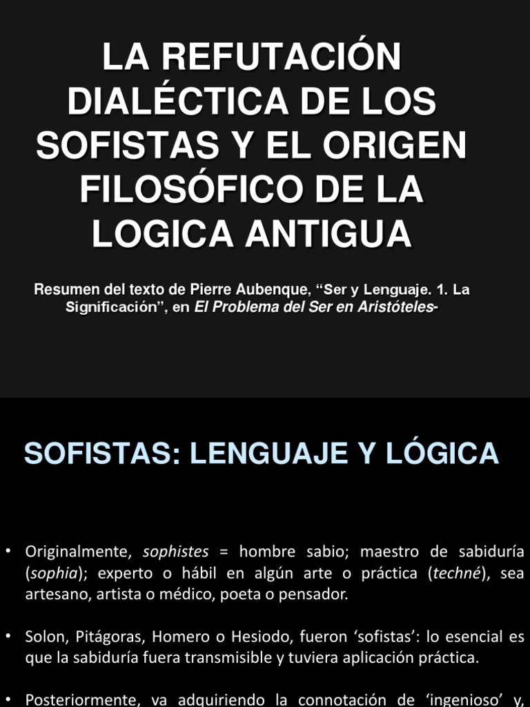 Refutacion de La Sofistica y Origen de La Logica | PDF | Retórica | Verdad