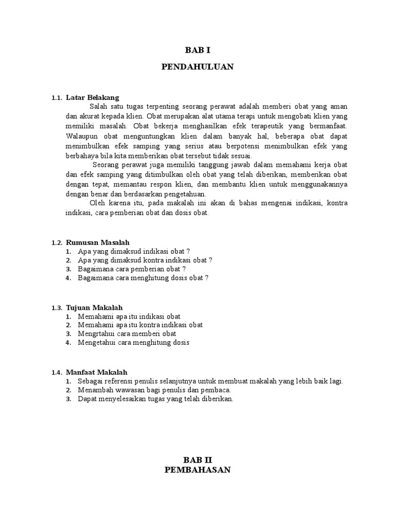 Indikasi Kontra Indikasi Obat | PDF