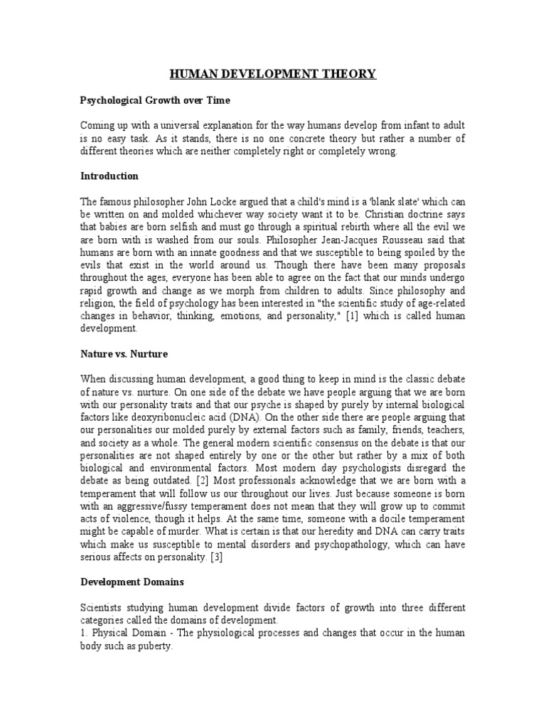 Human Development Theory | PDF | Id | Reinforcement