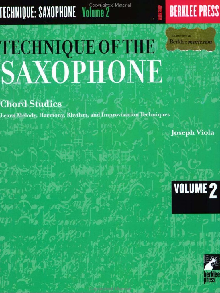Joseph Viola - Technique of The Saxophone - 2 - Chord Studies | PDF