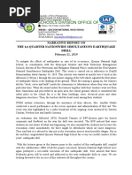 Narrative Report Sample | PDF | Earthquakes | Emergency Management