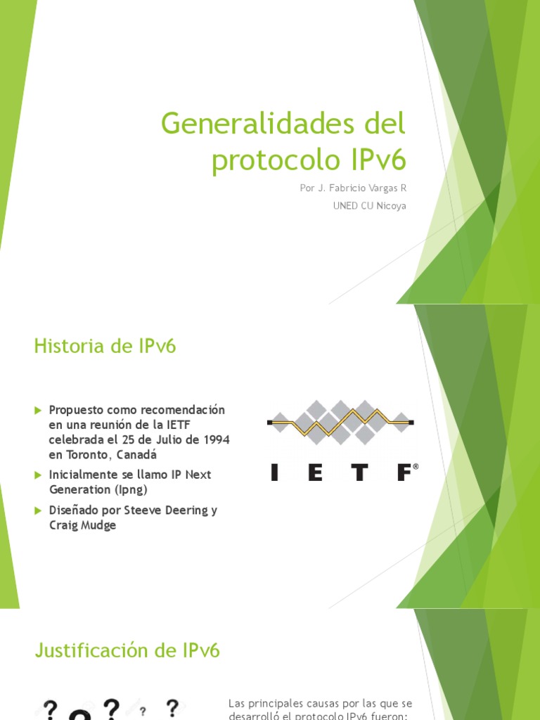Generalidades Del Protocolo Ipv6 | PDF | Yo Pv6 | Protocolos de internet