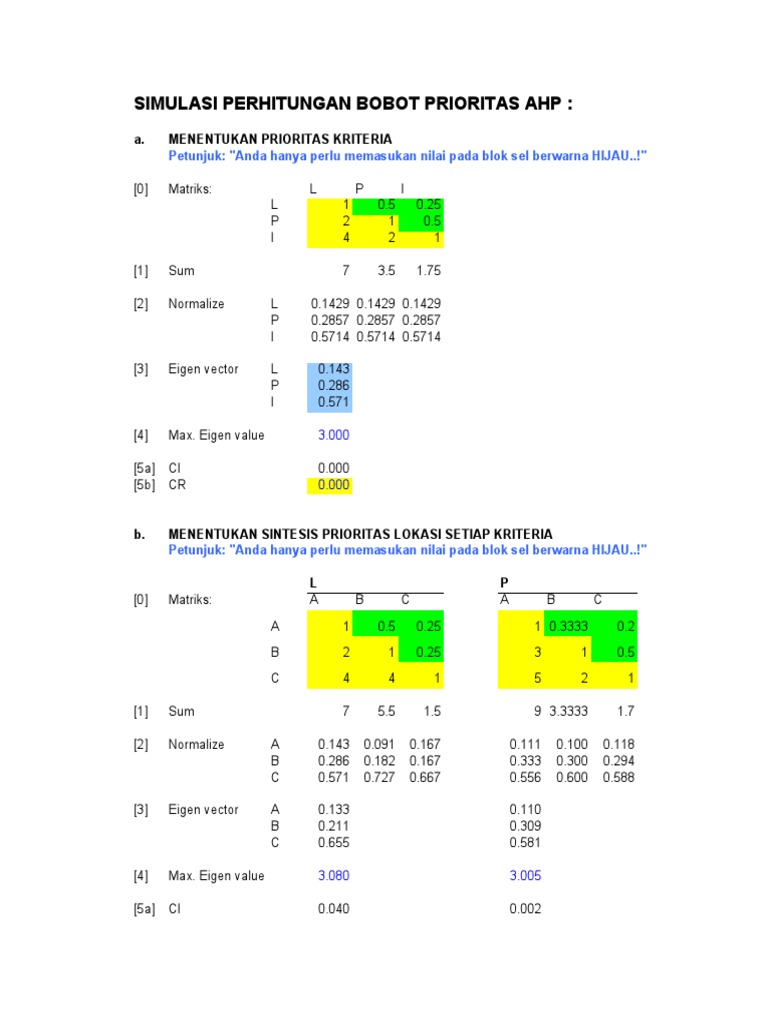Perhitungan AHP | PDF