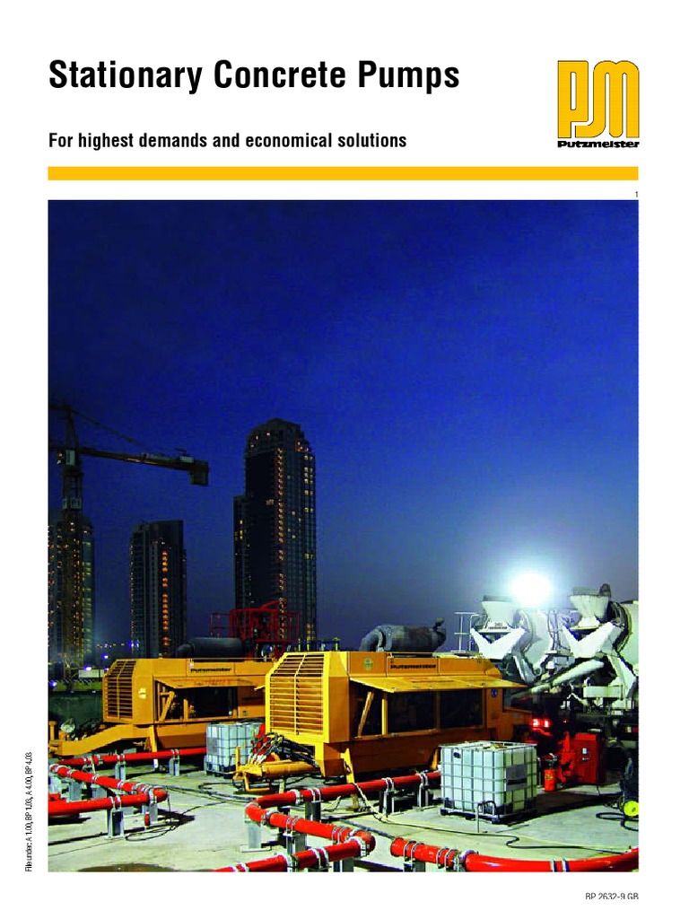 Putzmeister Stationary Pump | PDF | Pump | Diesel Engine