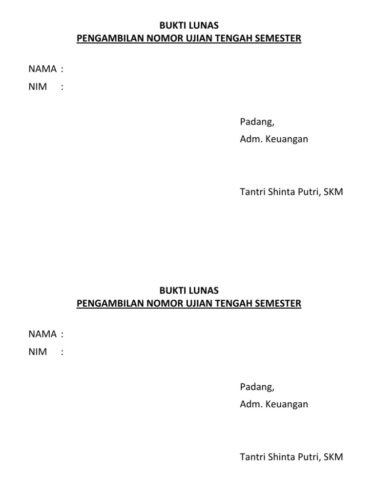 Bukti Lunas | PDF