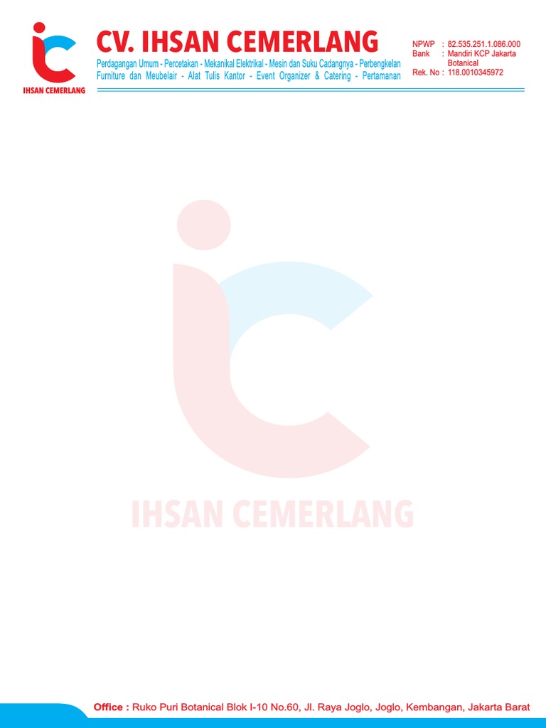 Kop Surat CV Ihsan ACC PDF | PDF