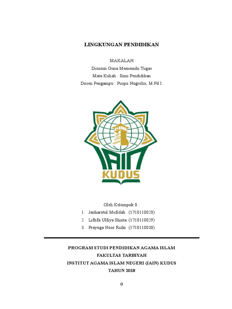 Makalah Lingkungan Pendidikan | PDF
