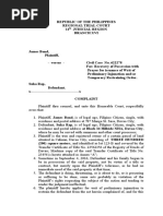 Sample Complaint For Replevin | PDF | Plaintiff | Complaint