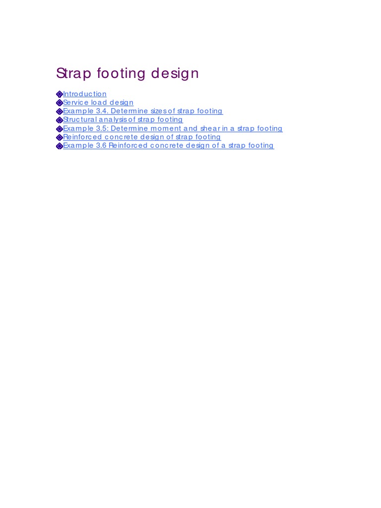 Microsoft Word - Strap Footing Design | PDF | Strength Of Materials ...