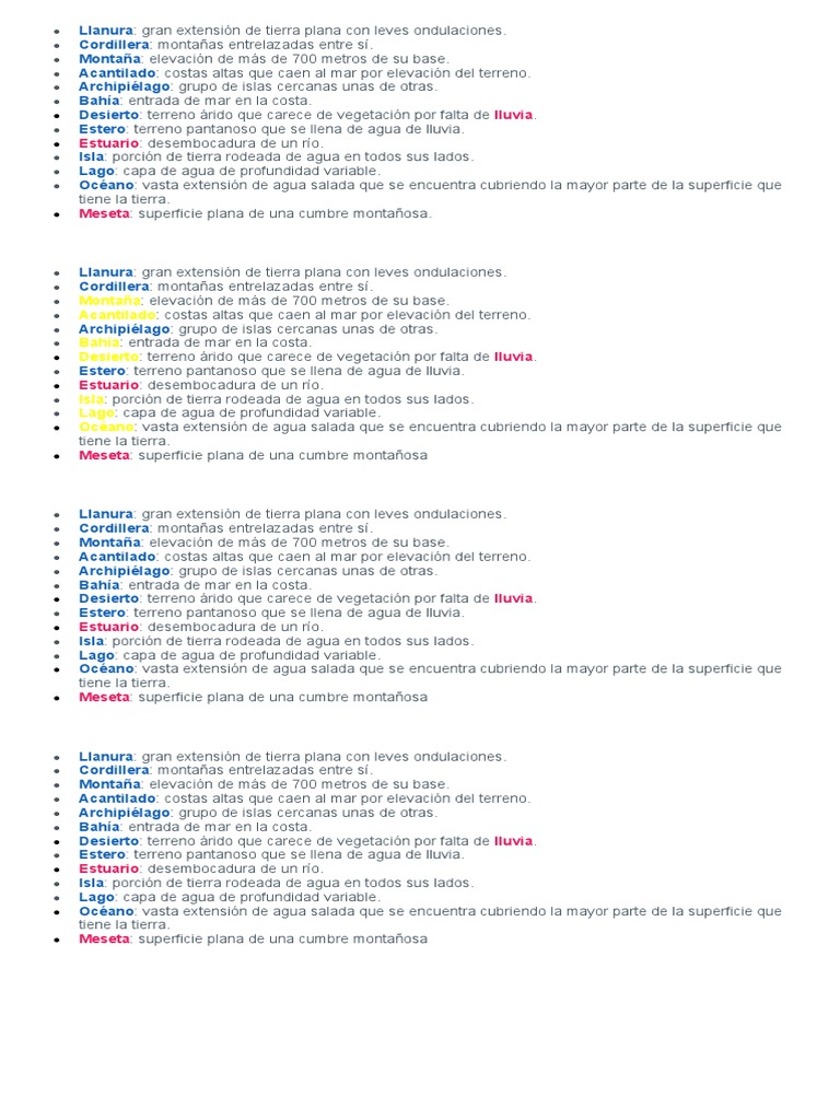 Accidentes Geograficos | PDF | Isla | Montañas