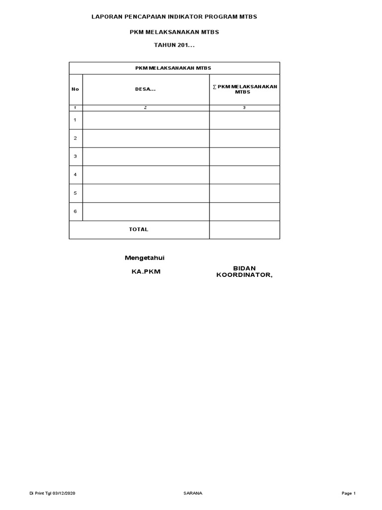 Format MTBS 2019 | PDF