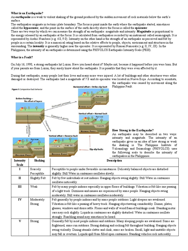 What Is An Earthquake | PDF | Earthquakes | Volcano