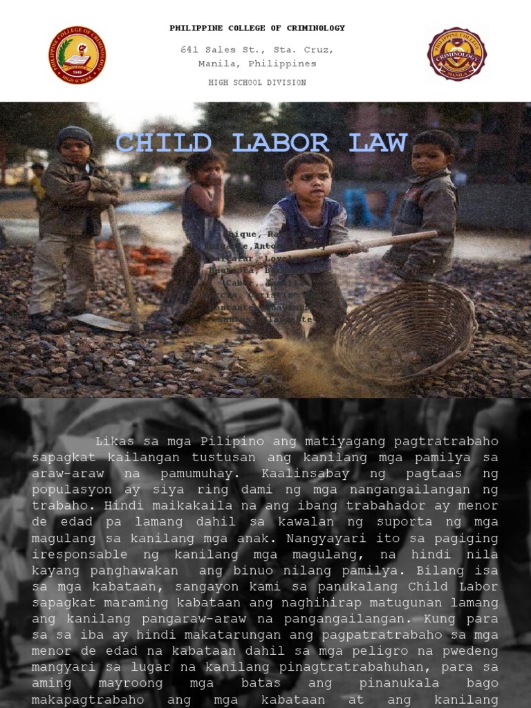 Child Labor Law | PDF