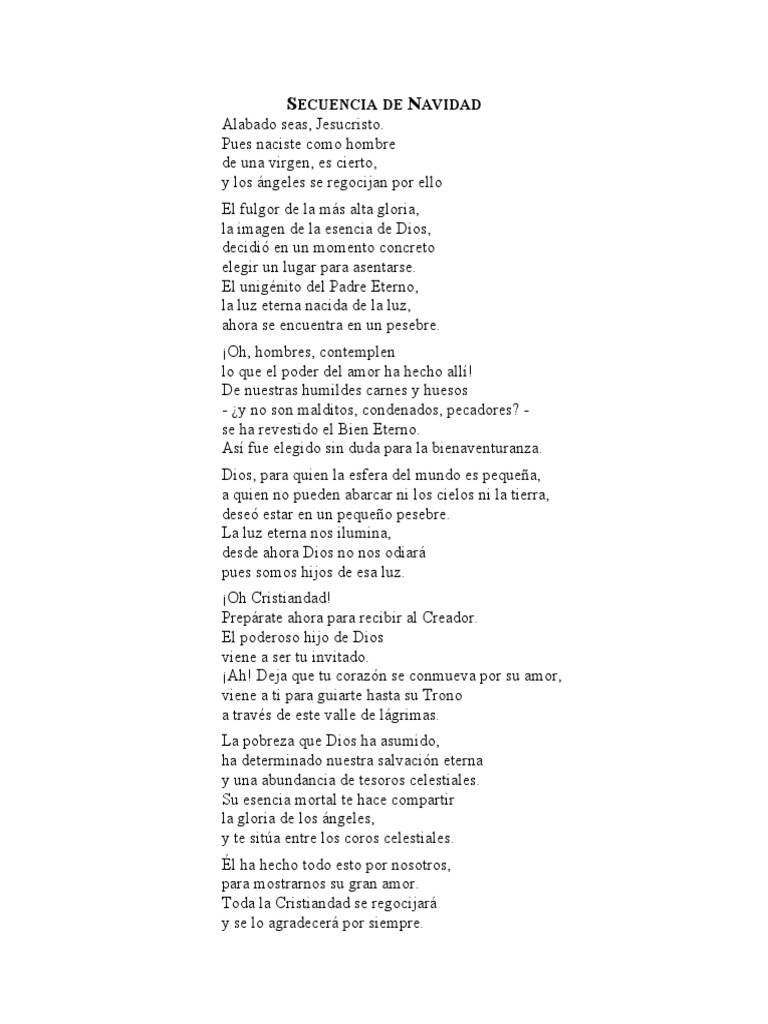 Secuencia Litúrgica de Navidad | PDF