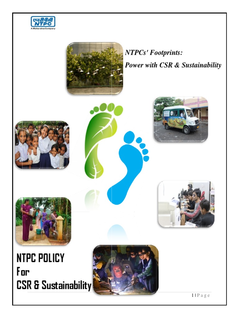 NTPC Policy CSR Sustainability PDF | PDF | Corporate Social ...
