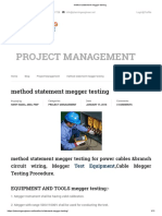 Megger Test Form | PDF | Electrical Engineering | Manufactured Goods
