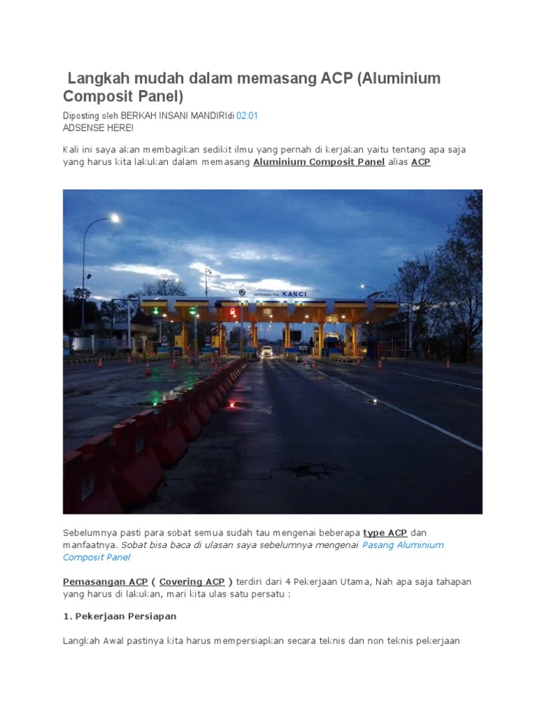 Langkah Mudah Dalam Memasang ACP | PDF