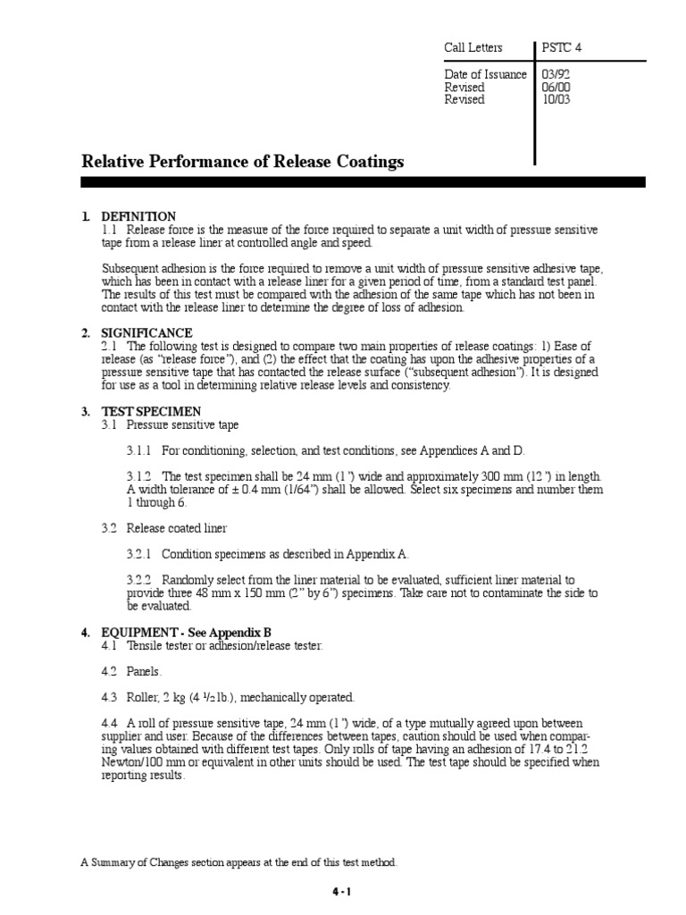PSTC 4 | PDF | Pressure | Adhesion