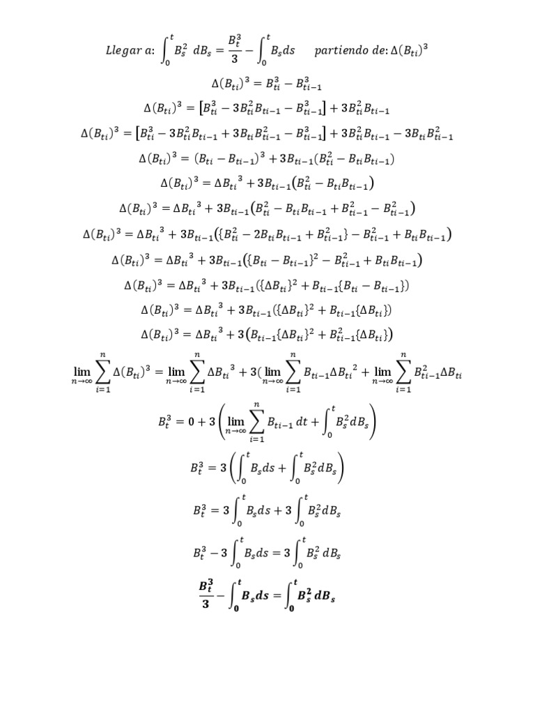 Integral de ITO | PDF | Enseñanza de matemática