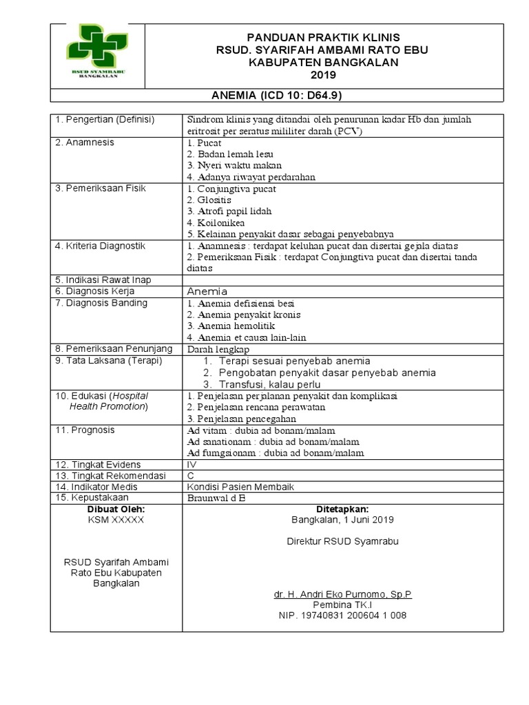 PPK Anemia | PDF | Kesehatan Holistik