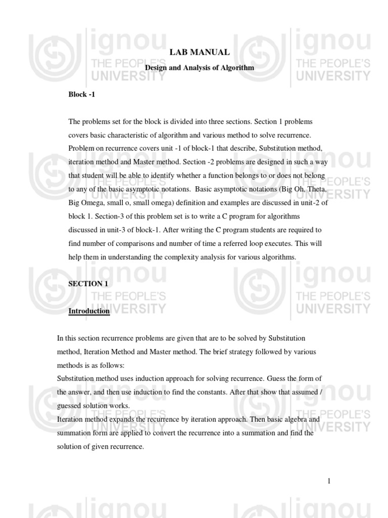 Lab Manual | PDF | Time Complexity | Computational Complexity Theory