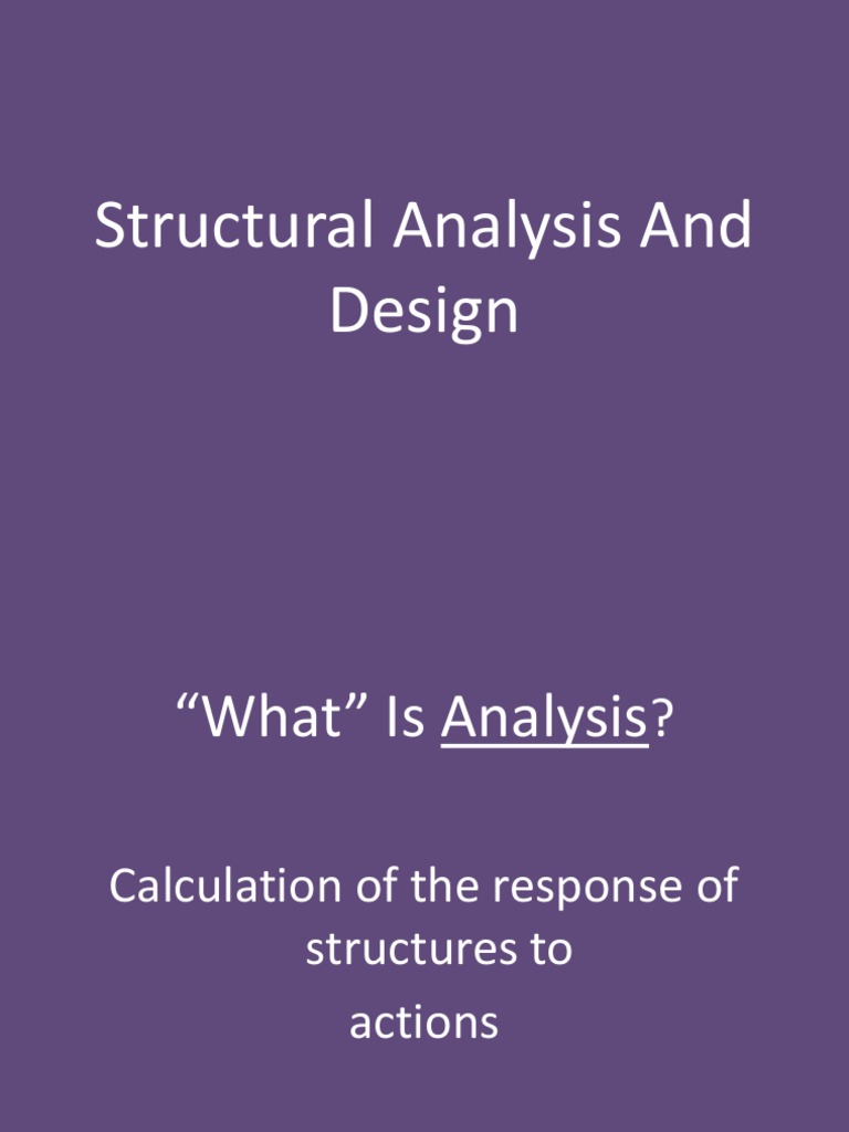 Structural Analysis and Design | PDF | Structural Analysis | Civil ...