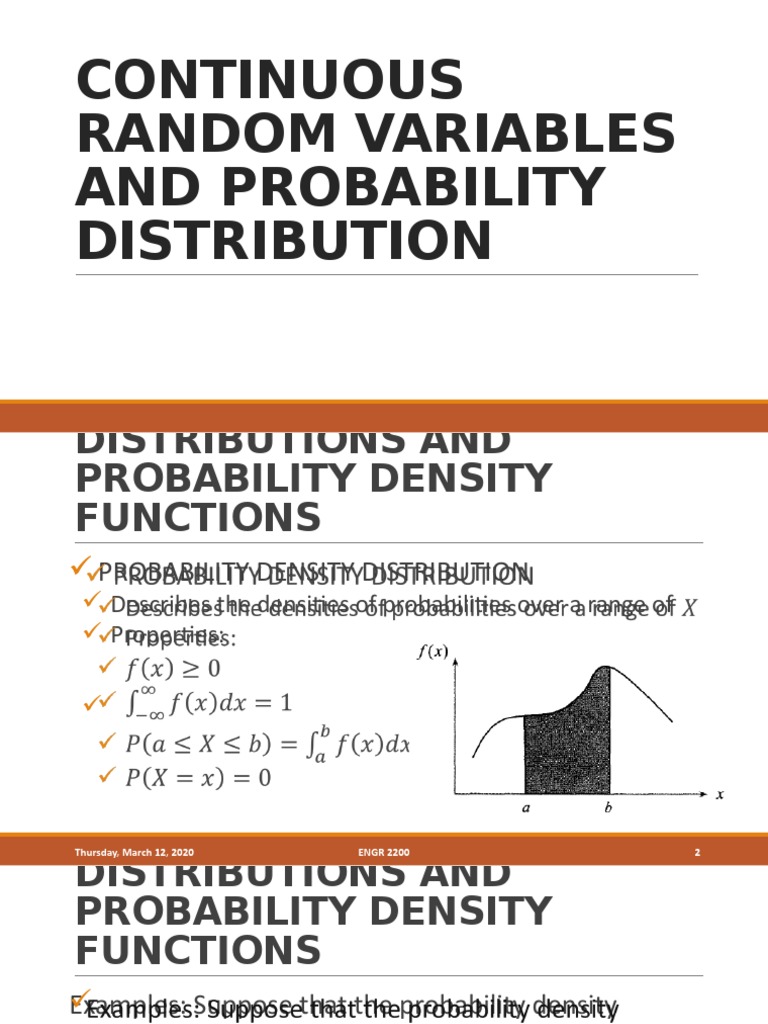 ch4 Continuous RV | PDF | Probability Distribution | Probability ...