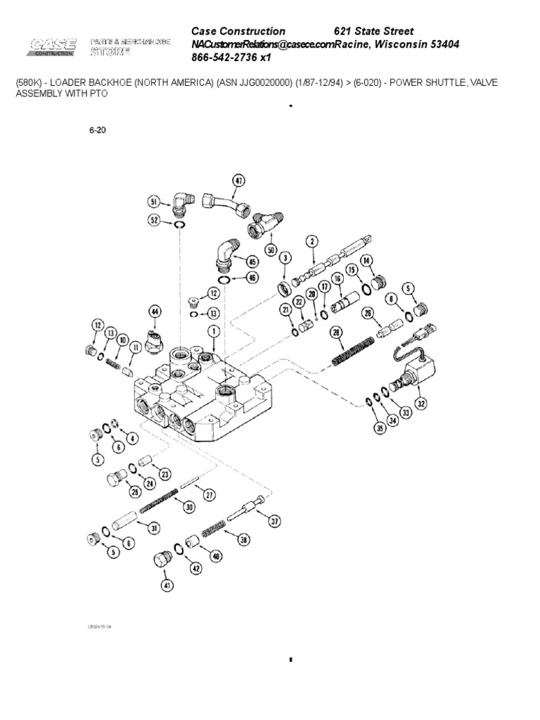 Loader Backhoe Parts List | PDF | Machines | Gas Technologies
