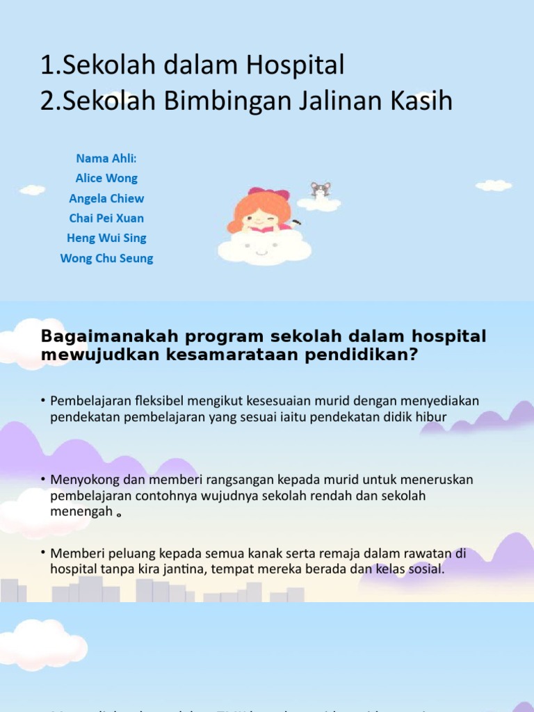 Sekolah Dalam Hospital Sekolah Bimbingan Jalinan Kasih | PDF
