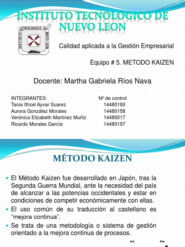 Modelo Kaizen | PDF | Calidad (comercial) | Gestión de Procesos de Negocio